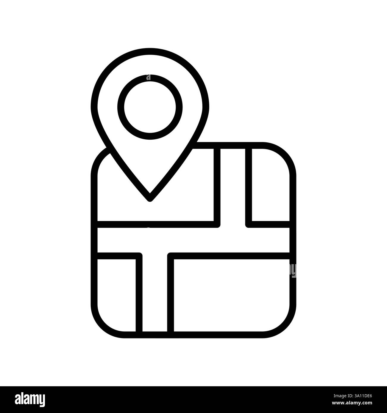 A chart with location pointer, trendy icon of map location Stock Vector Image & Art - Alamy