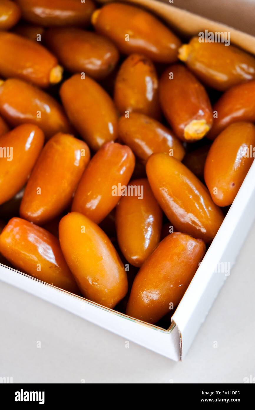Fresh ruthob dates for iftar in Ramadan Stock Photo - Alamy