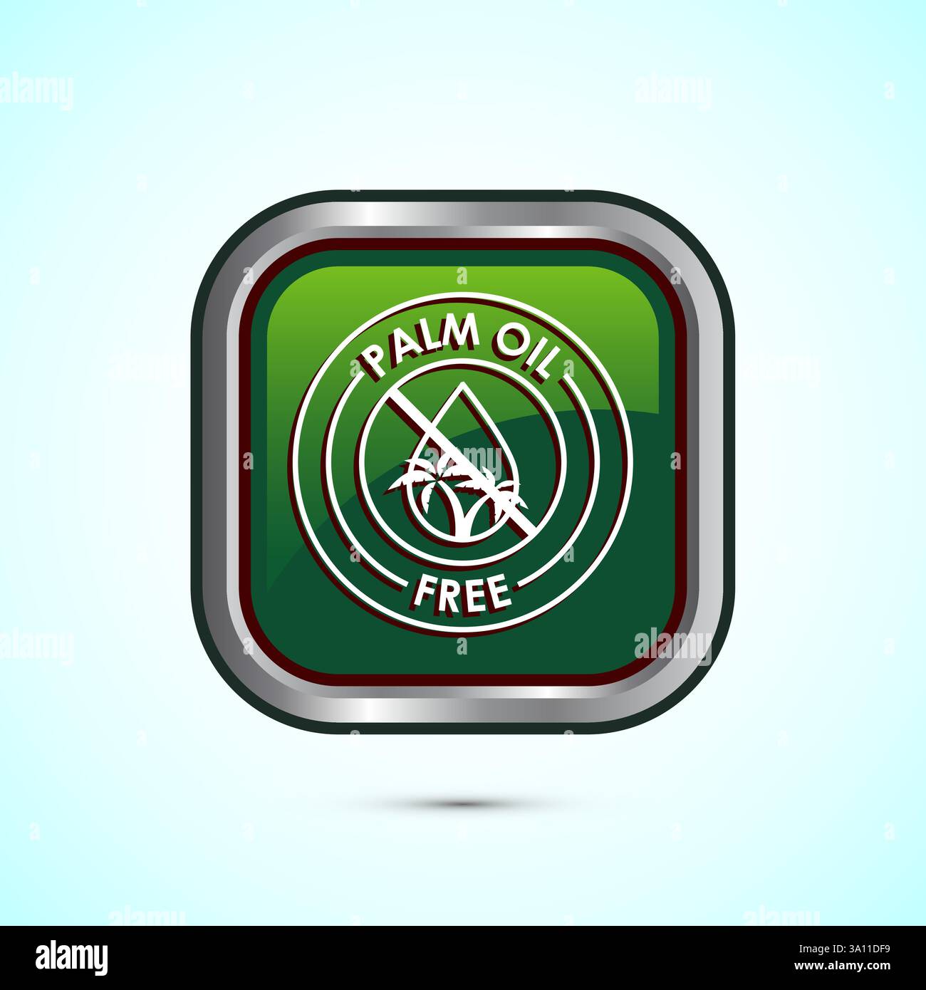 Palm oil free icon design illustration, No palm oil sign, healthy ...