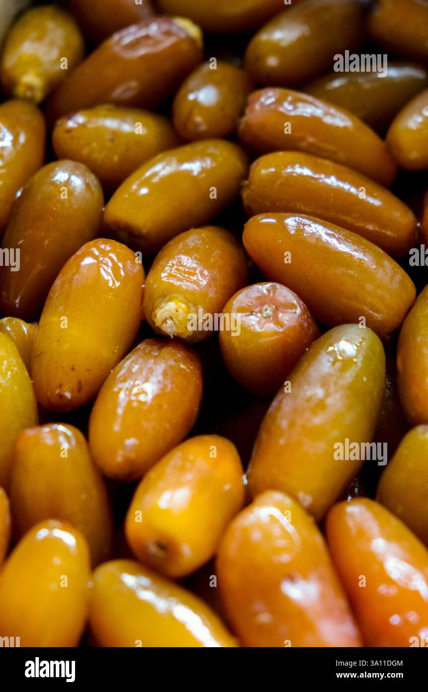 Fresh ruthob dates for iftar in Ramadan Stock Photo - Alamy