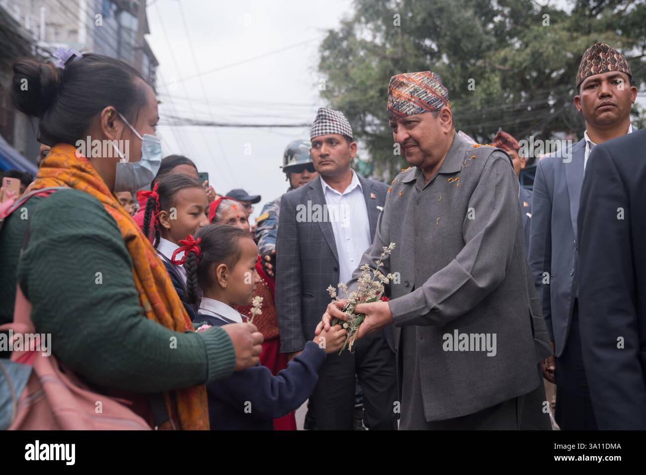 March 6, 2025, Pokhara, Gandaki, Nepal: Former King GYANENDRA SHAHA ...