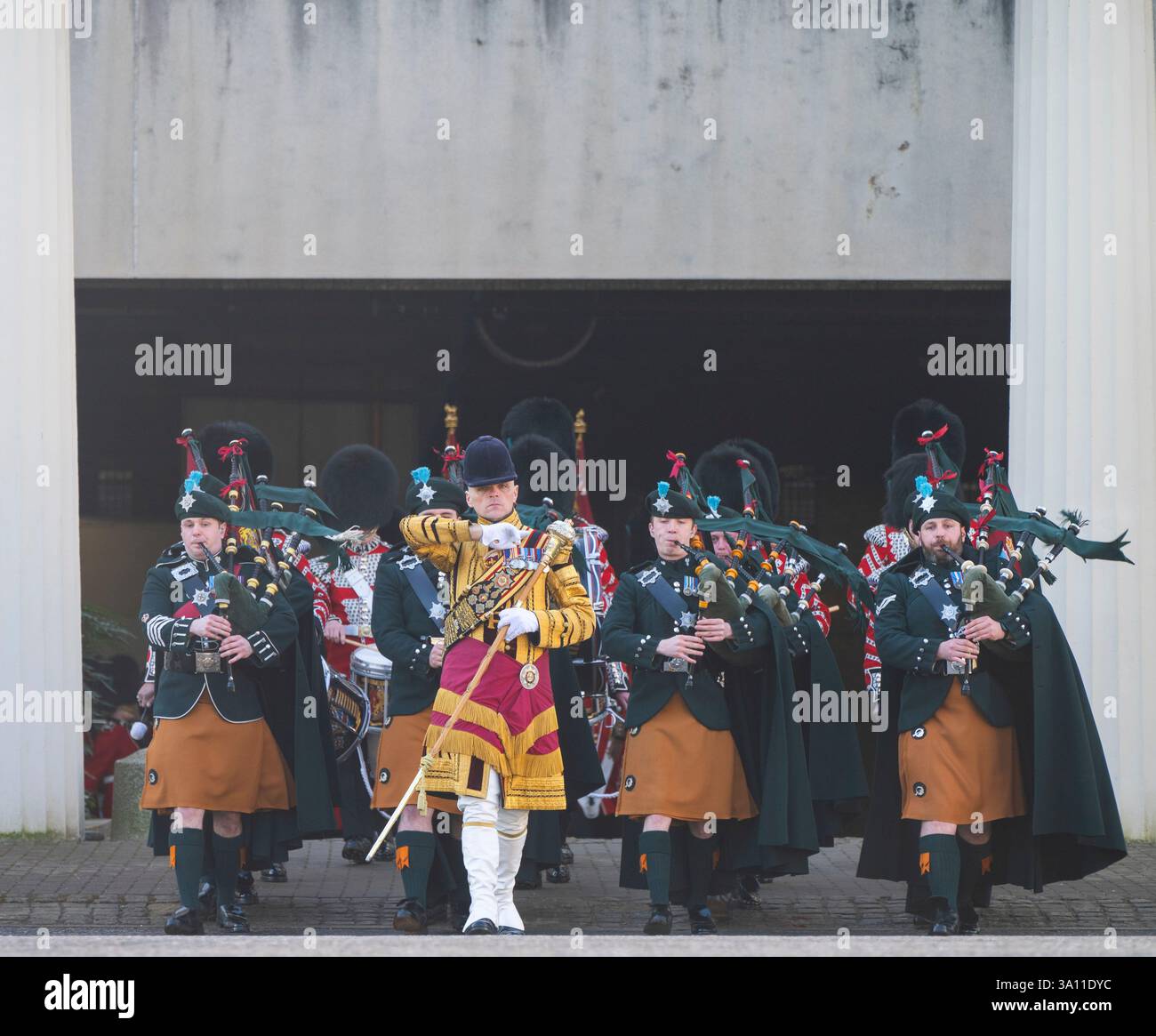 Wellington Barracks, London, UK. 6th March, 2025. Annual inspection of the Guards by the General ...