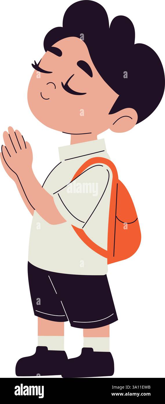 Student Praying Hands Stock Vector Image & Art - Alamy