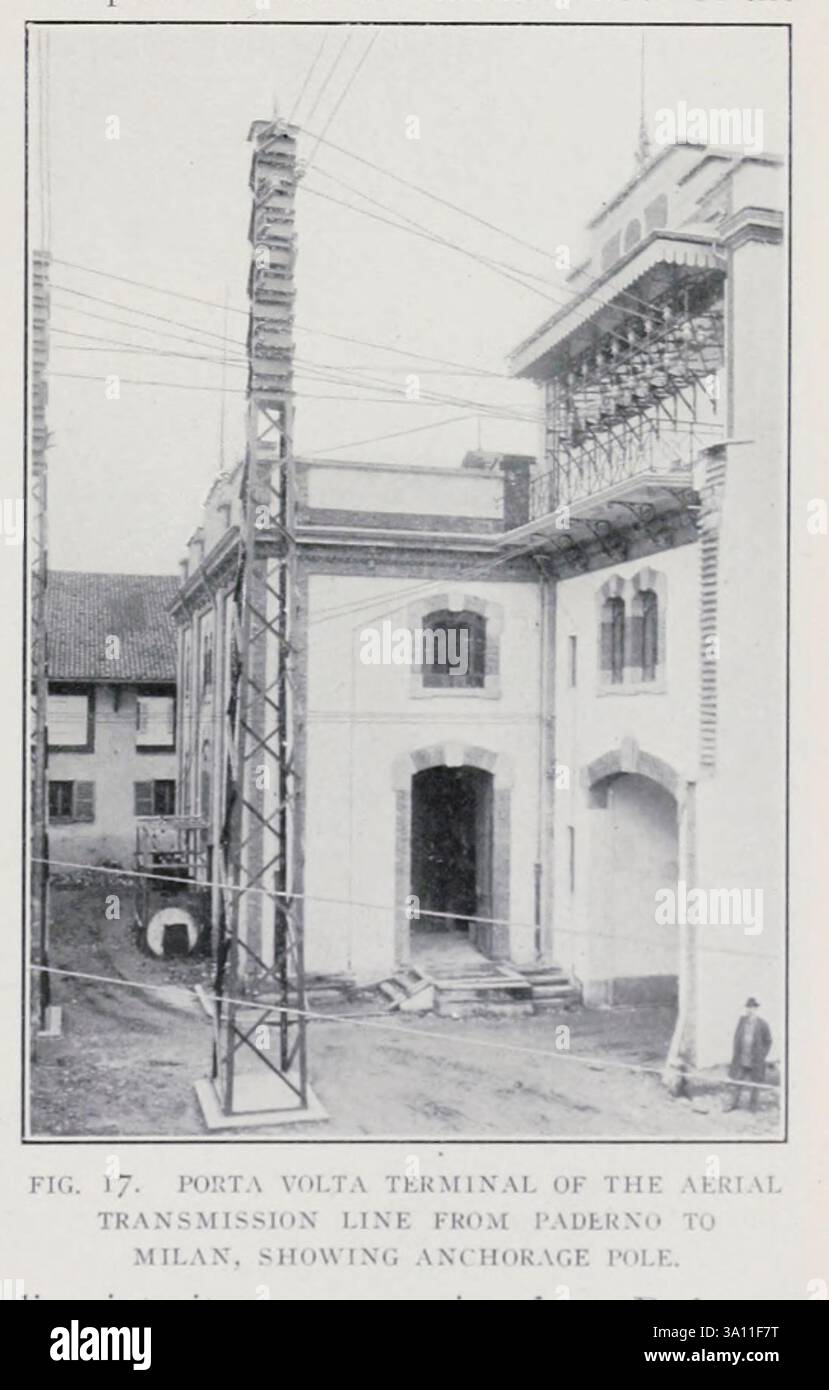 Porta Volta terminal of the aerial transmission line from Paderno to ...