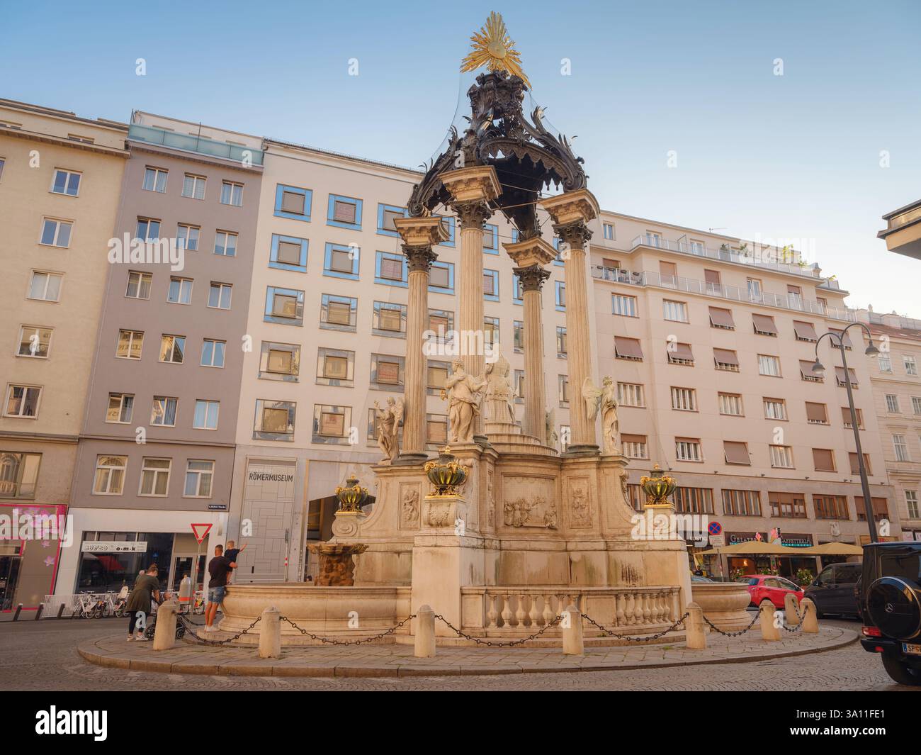 Artistic Statues in Vienna's Urban Landscape. Diverse sculptures on the ...