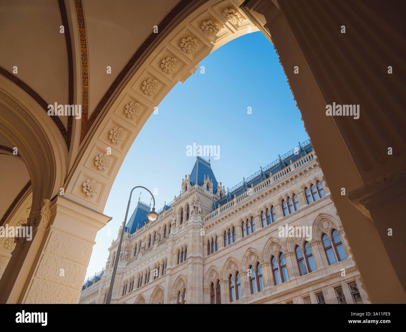 Majestic Vienna Town Hall in the city center - historic neo-Gothic ...