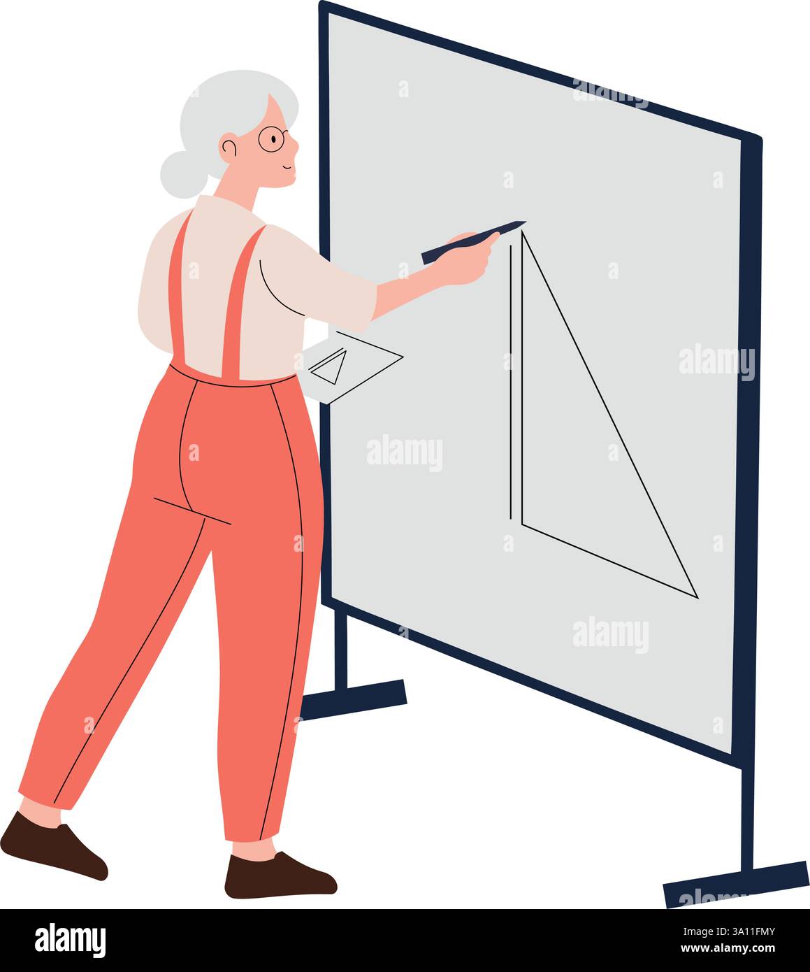Teacher Drawing Lines Stock Vector Image & Art - Alamy