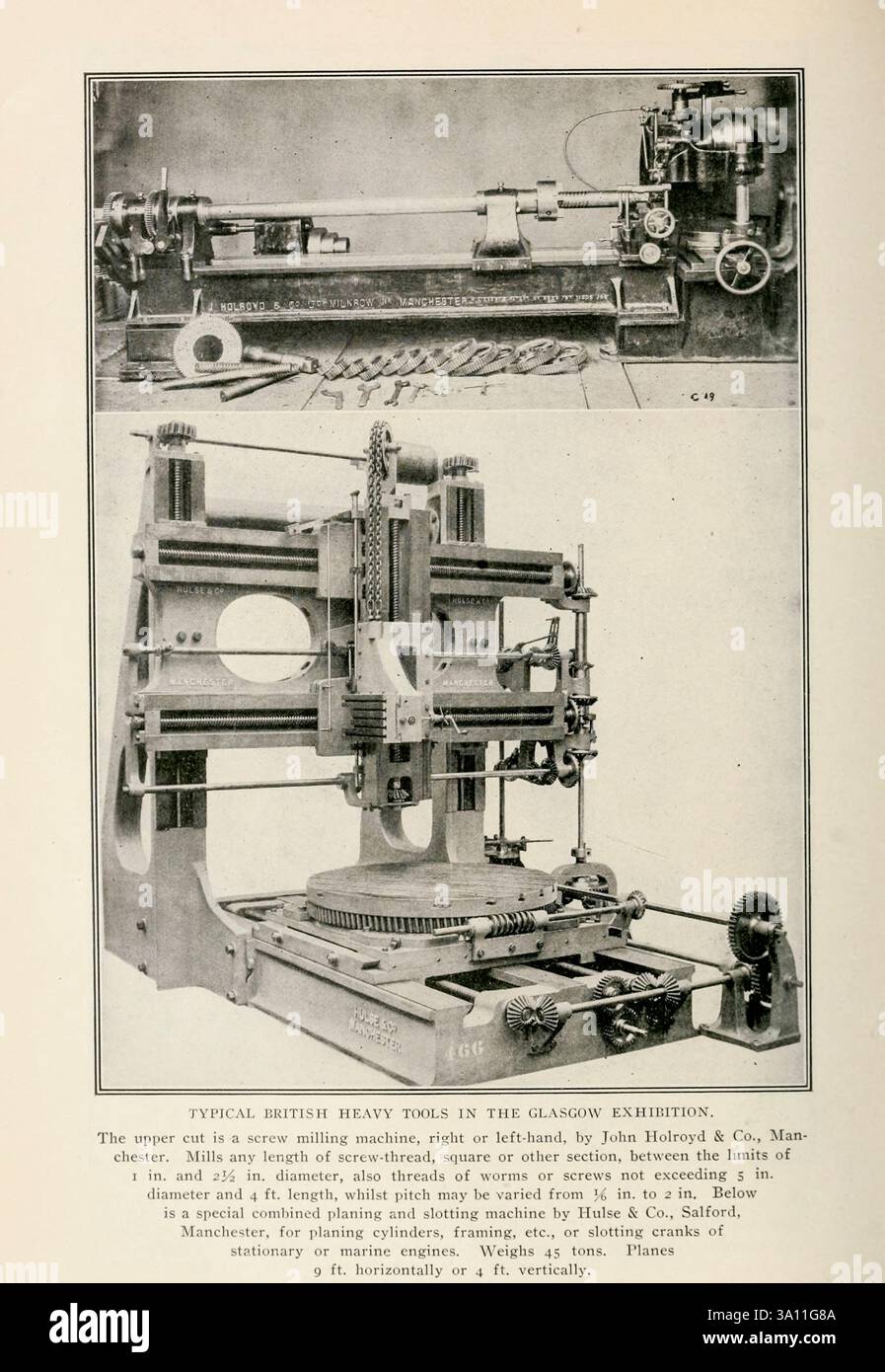 TYPICAL BRITISH HEAVY TOOLS IN THE GLASGOW EXHIBITION. screw milling ...