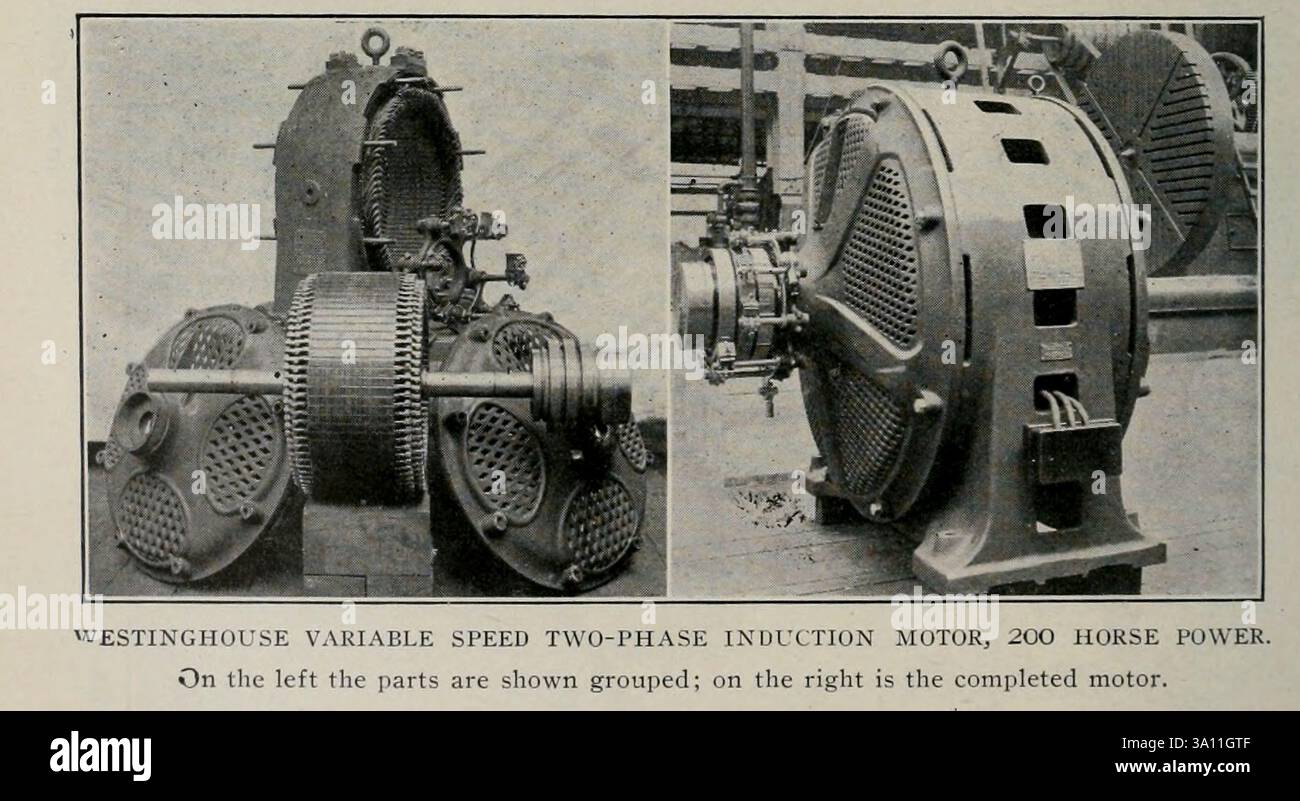 WESTINGHOUSE VARIABLE SPEED TWO-PHASE INDUCTION MOTOR, 200 HORSE POWER ...