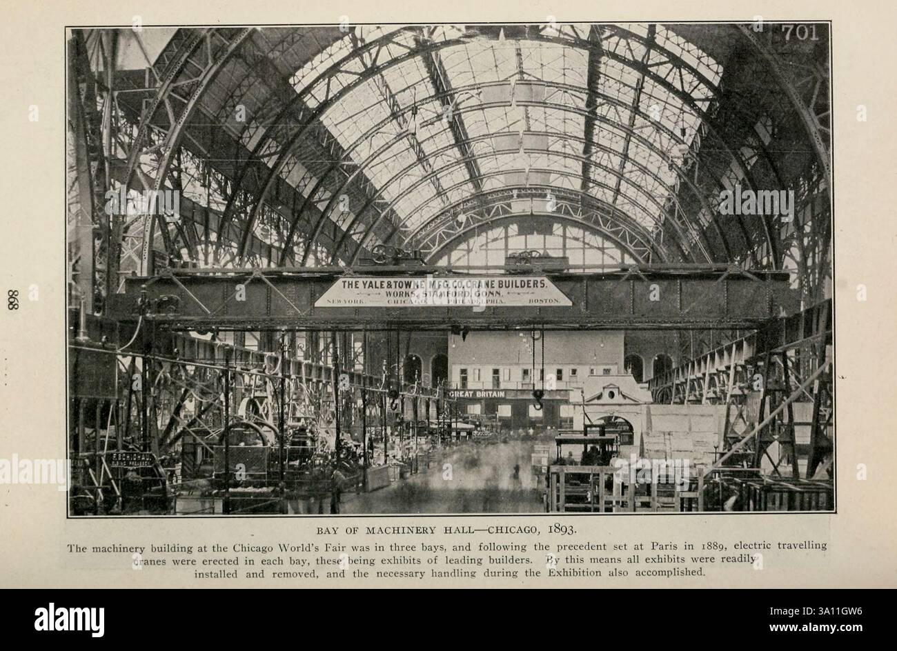 Bay of Machinery Hall Chicago 1893 from the Article THE ENGINEERING ...