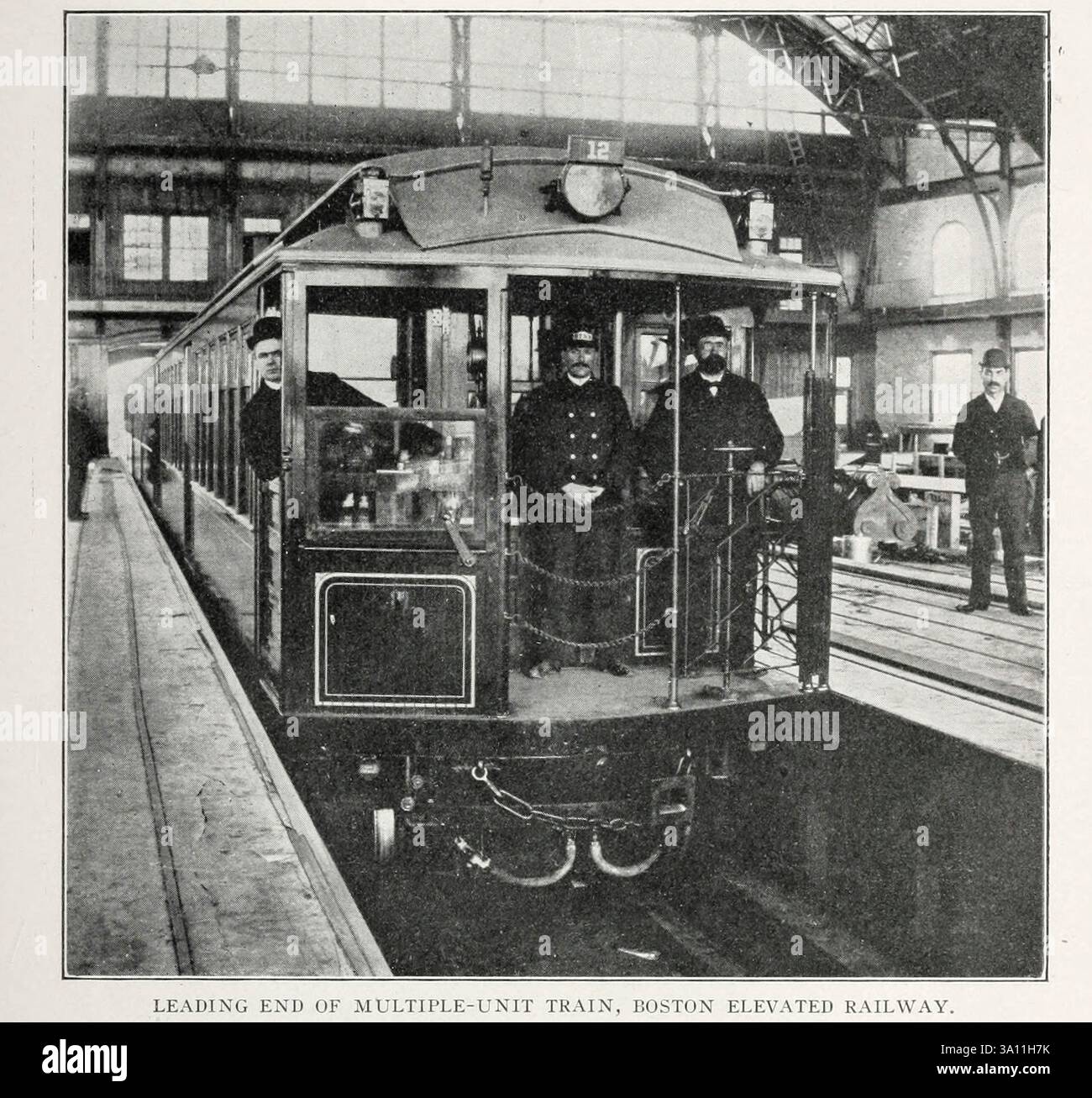 LEADING END OF MULTIPLE-UNIT TRAIN, BOSTON ELEVATED RAILWAY. from the ...