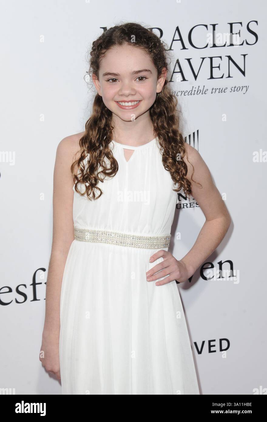 Hannah Alligood arriving at the premiere of 'Miracles From Heaven' at ...