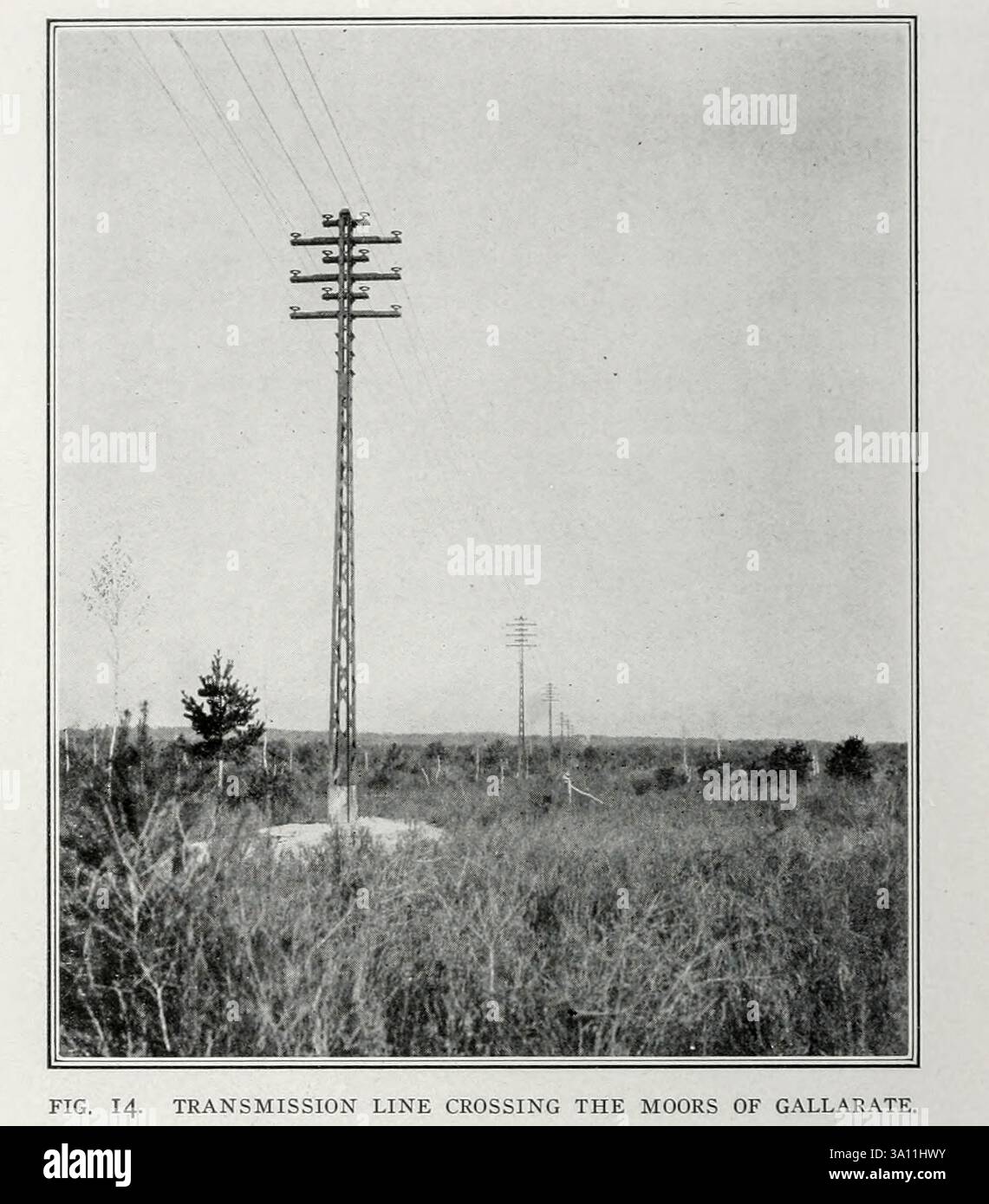 TRANSMISSION LINE CROSSING THE MOORS OF GALLARATE. from the Article ...