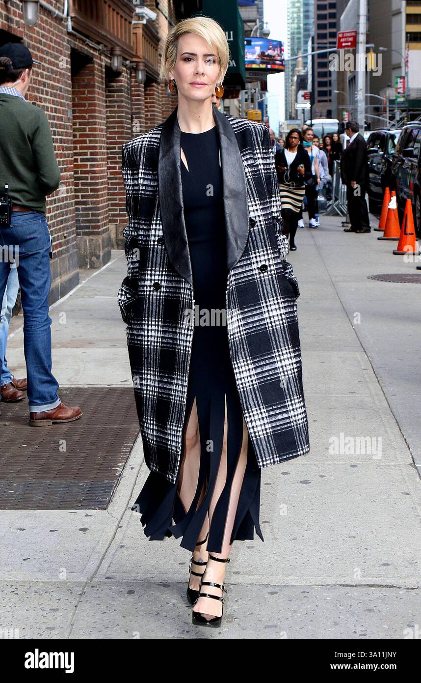Actress Sarah Paulson made an appreanace at 'The Late Show With Stephen ...
