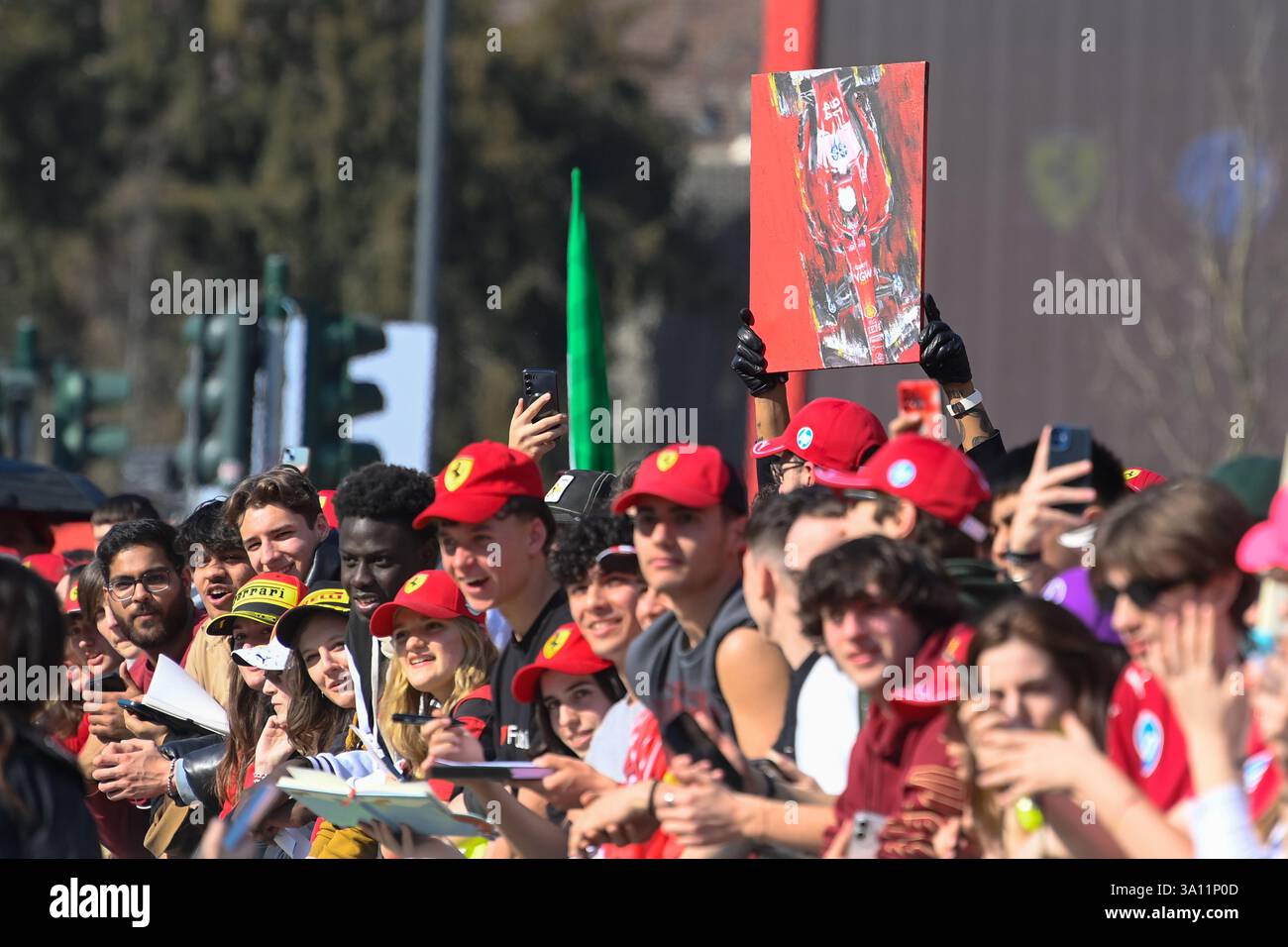 Milano, Milano. 06th Mar, 2025. Presentazione Piloti Ferrari in Piazza ...