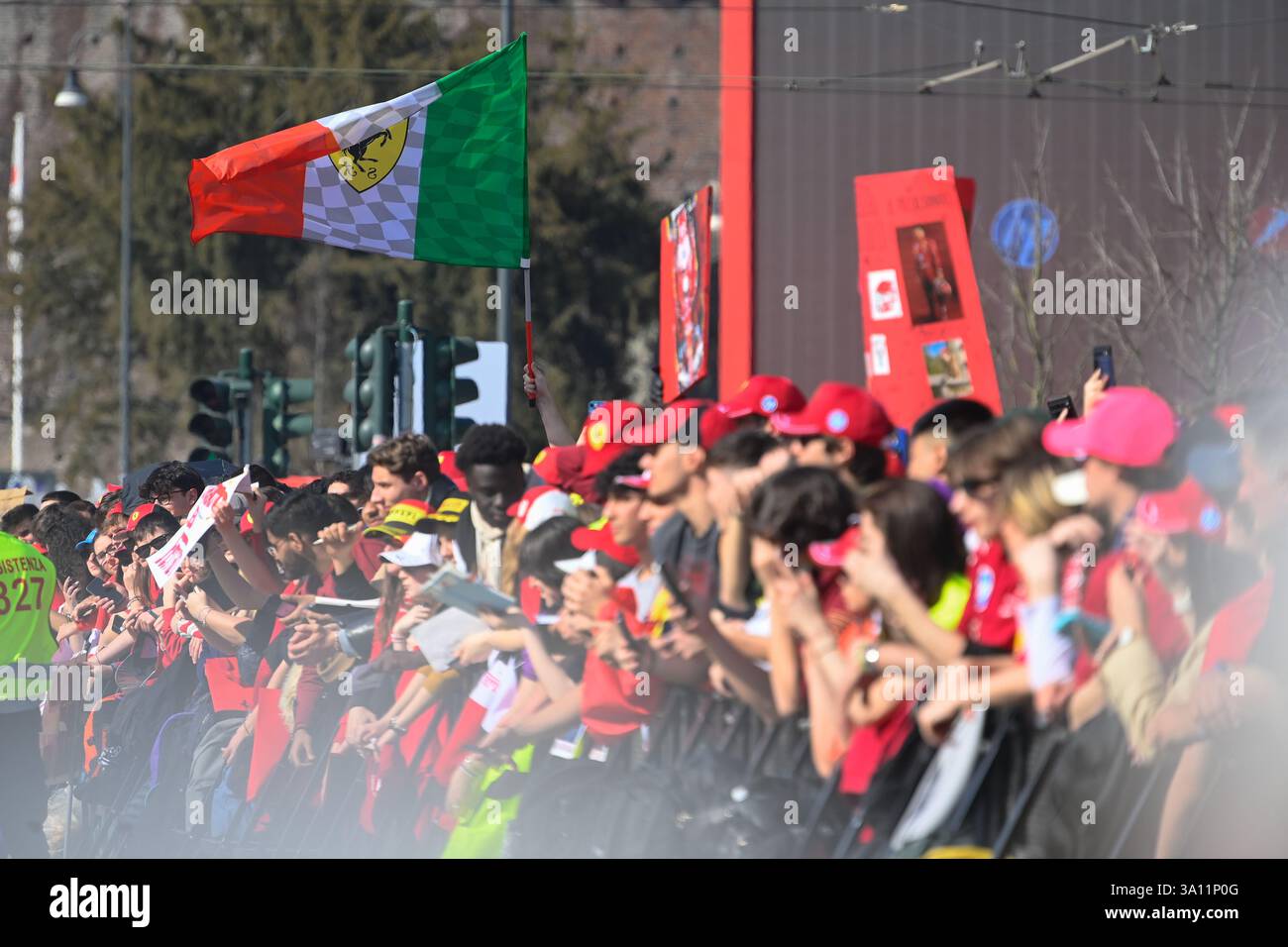 Milano, Milano. 06th Mar, 2025. Presentazione Piloti Ferrari in Piazza ...