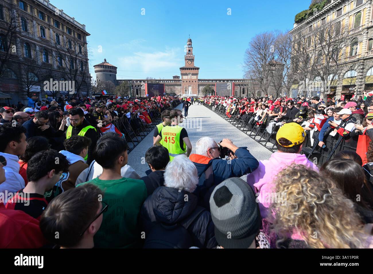Milano, Milano. 06th Mar, 2025. Presentazione Piloti Ferrari in Piazza ...