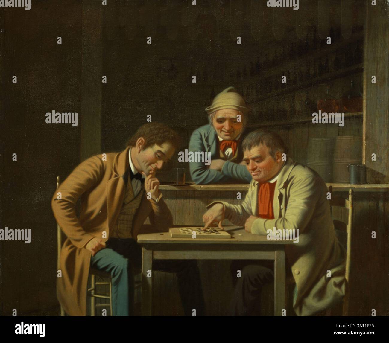 George Caleb Bingham - The Checker Players 1860 Stock Photo - Alamy
