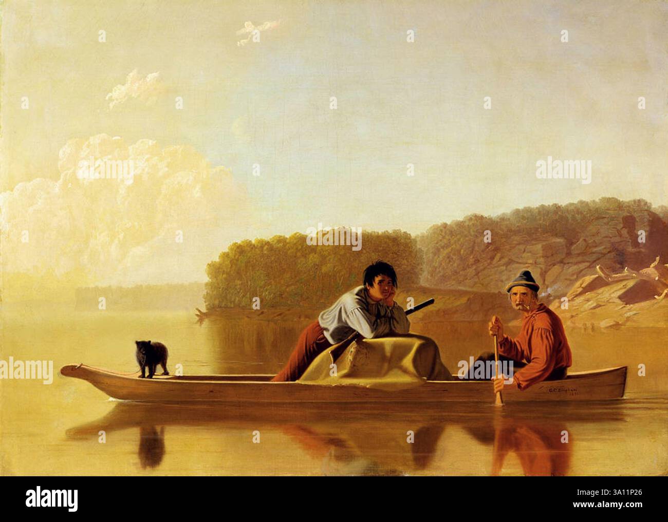 George Caleb Bingham - The Trappers' Return 1850 Stock Photo - Alamy