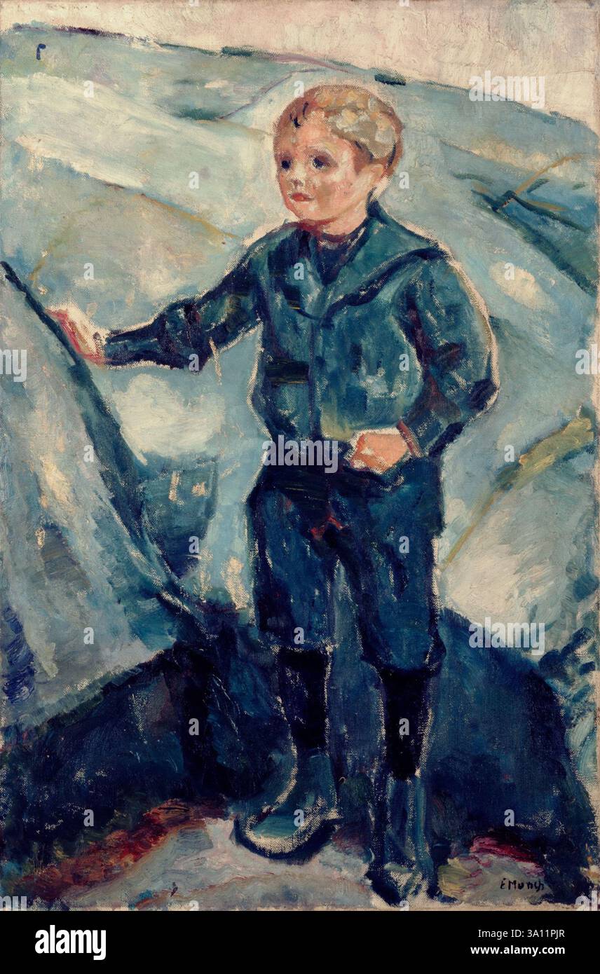 Boy in Blue Edvard Munch Stock Photo - Alamy