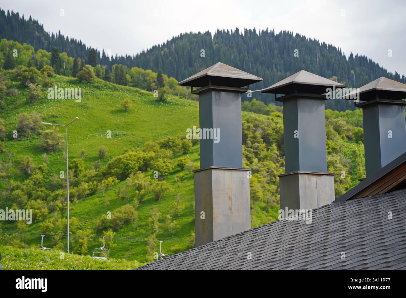 Pipes roof country house hi-res stock photography and images - Alamy