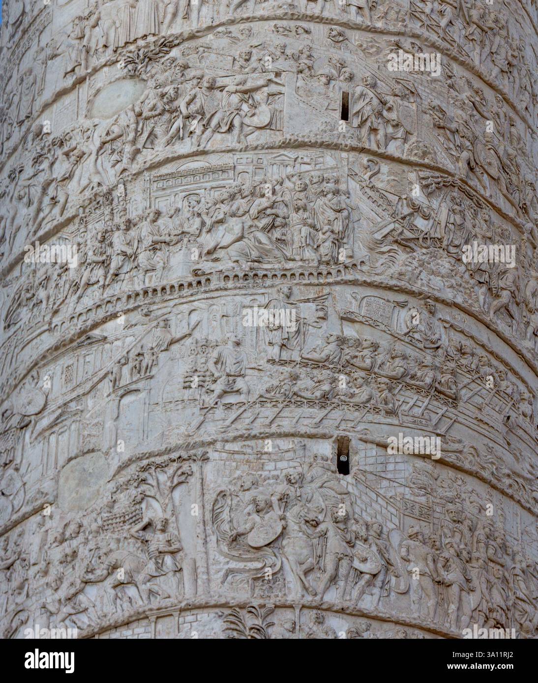 Rome, Italy - June 29th 2019: Closeup of the Trajan's Column Stock ...