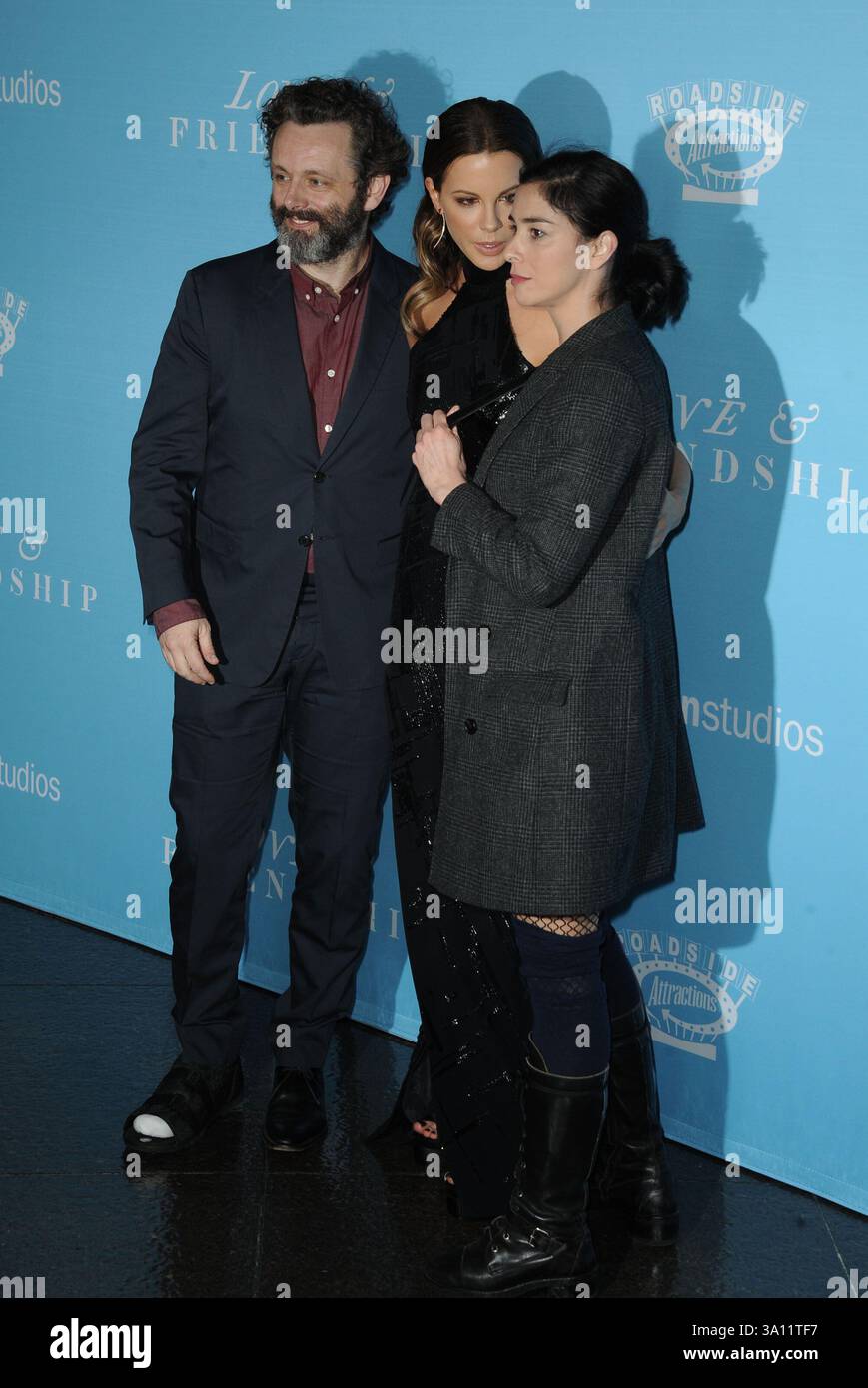 Actors Michael Sheen, Kate Beckinsale and Sarah Silverman arriving at ...