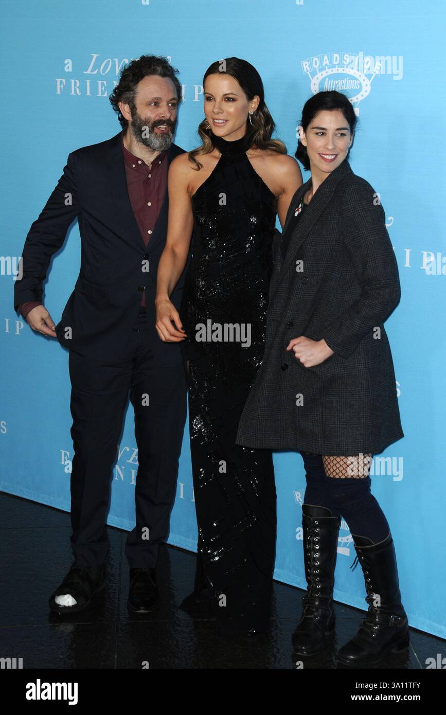Actors Michael Sheen, Kate Beckinsale and Sarah Silverman arriving at ...