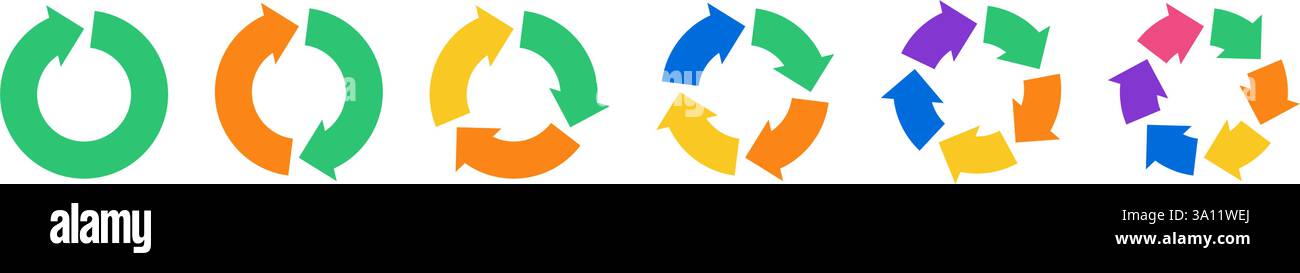 Circular cycle of arrows. Round diagram for infographics in ...