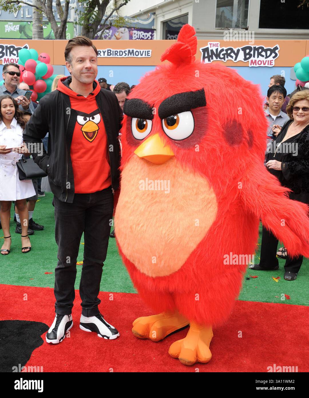 Jason Sudeikis arriving at the premiere of Sony Pictures' 'The Angry ...