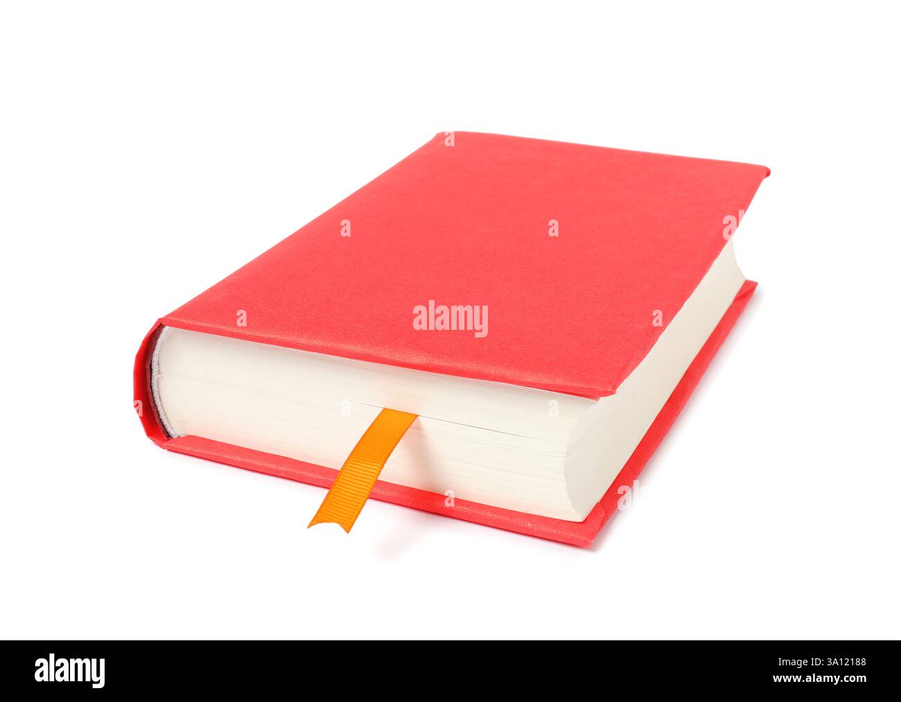 Book with ribbon bookmark isolated on white Stock Photo - Alamy