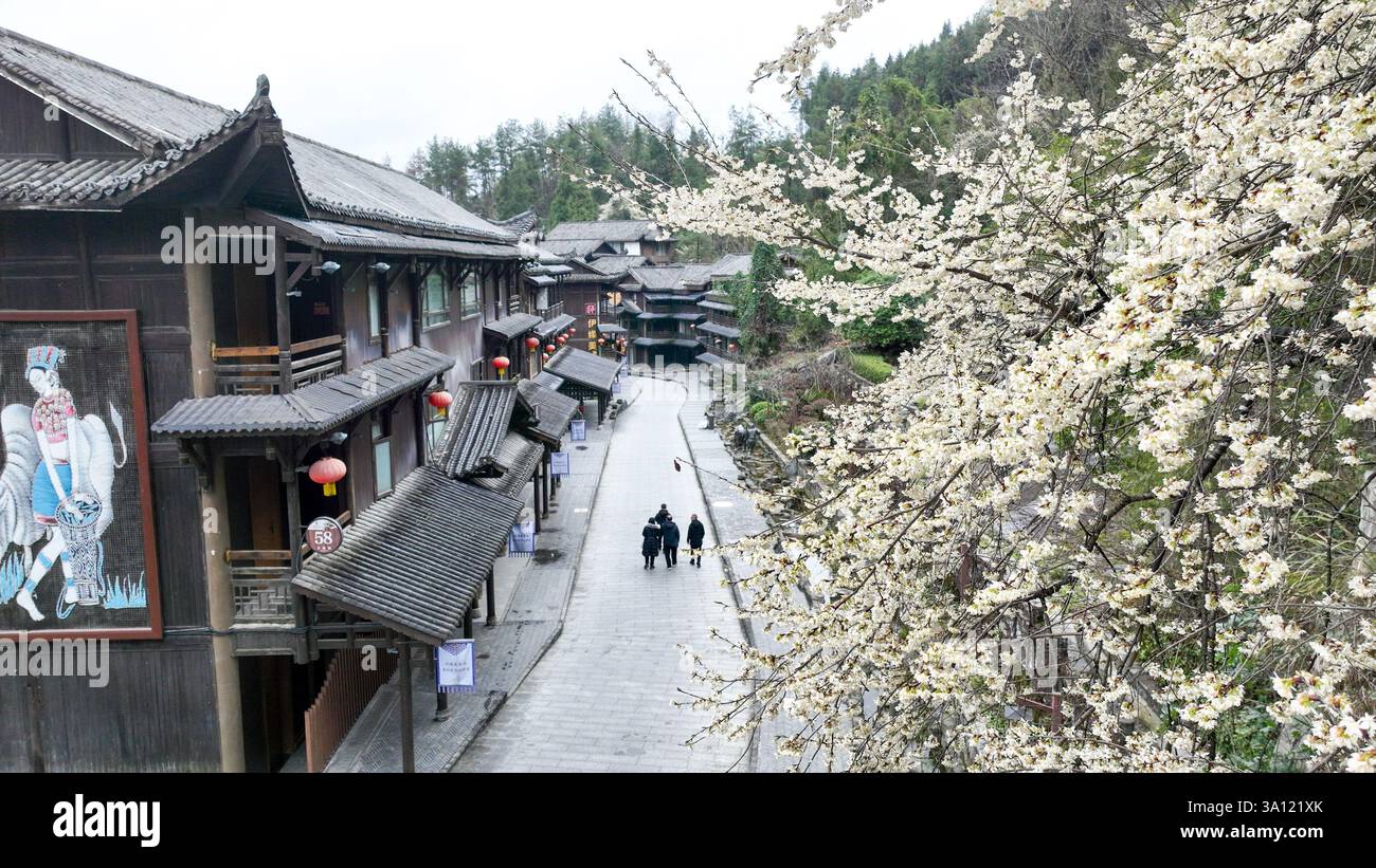 Beijing, China. 4th Mar, 2025. An aerial drone photo taken on March 4 ...