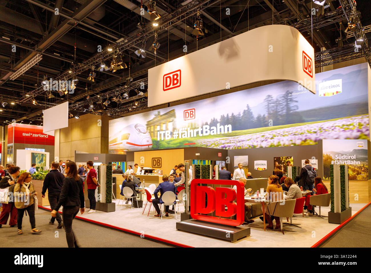 Internationale Tourismusbörse Berlin ITB, Stand von Deutsche Bahn DB ...
