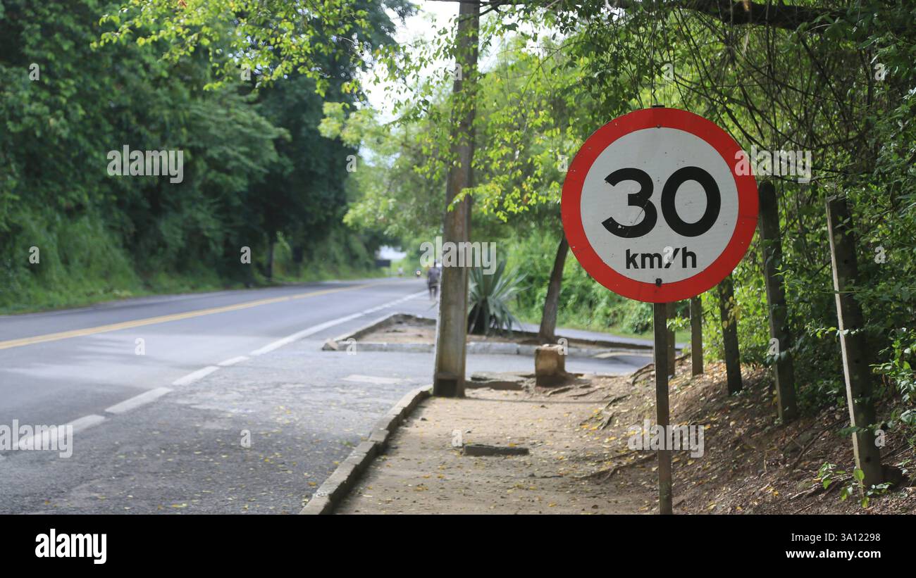 traffic sign salvador bahia, brazil - january 11, 2025: traffic sign ...
