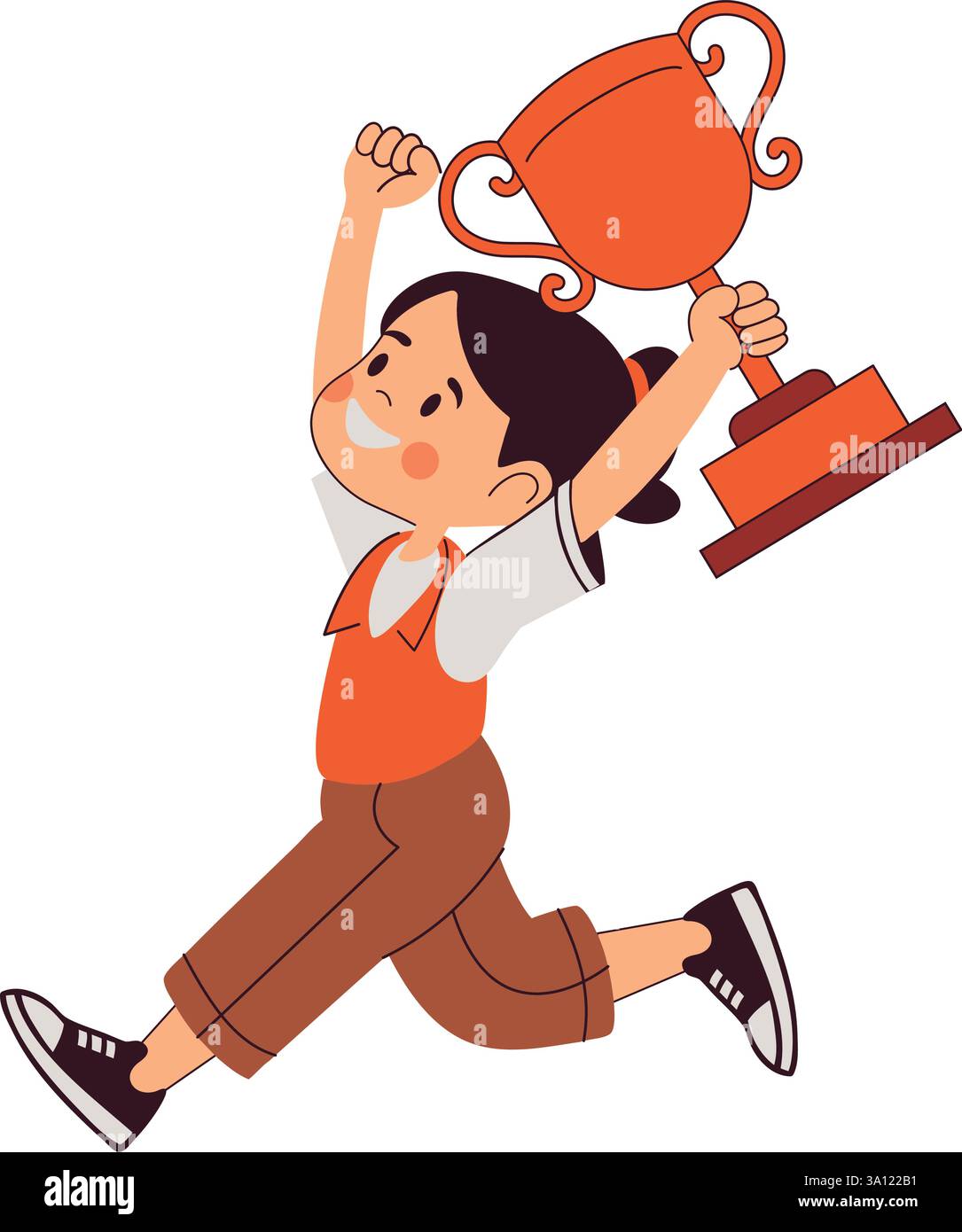 Best Student Running with Trophy Award Stock Vector Image & Art - Alamy