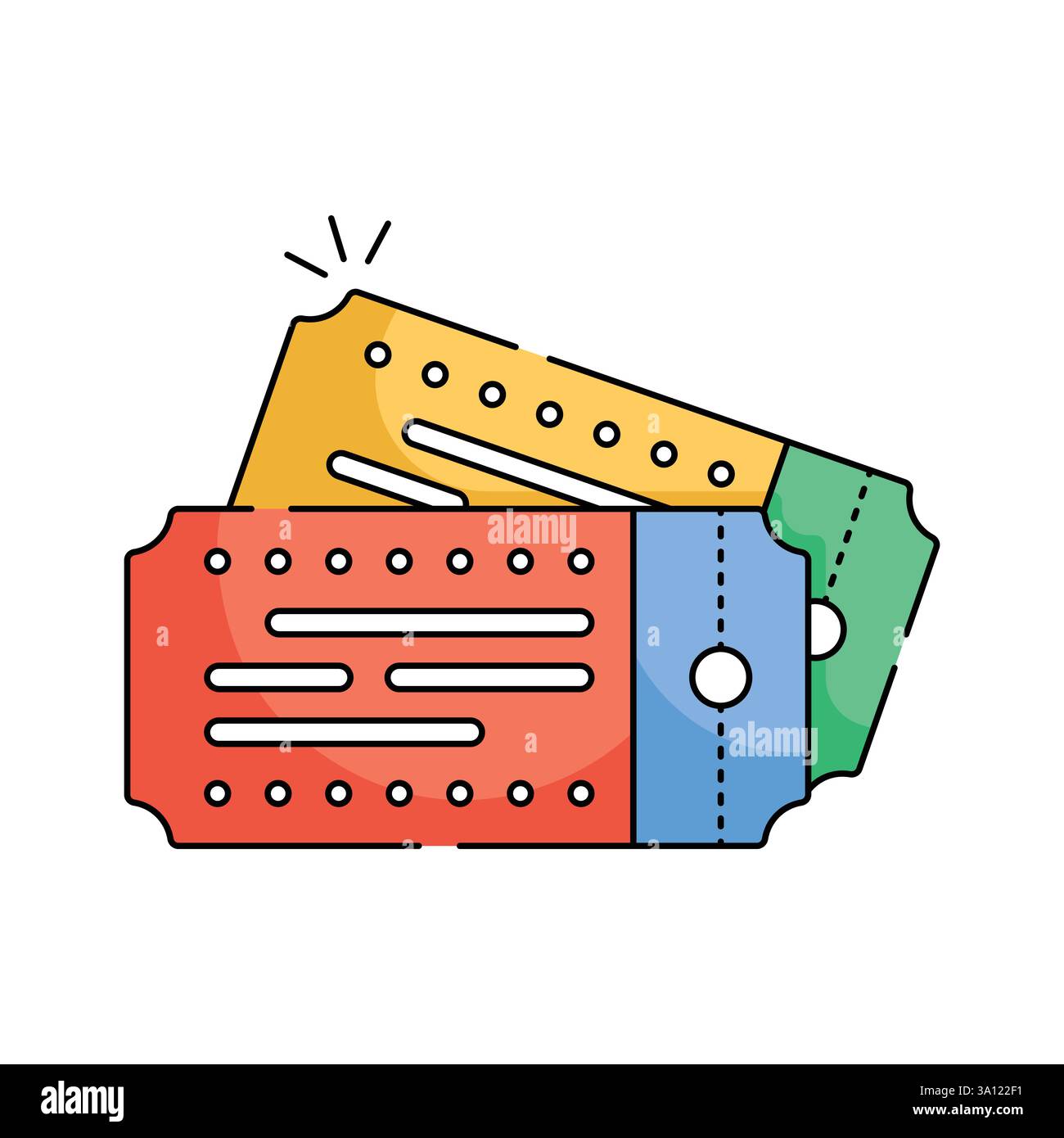 Travel tickets detailed illustration, ready to use vector Stock Vector ...