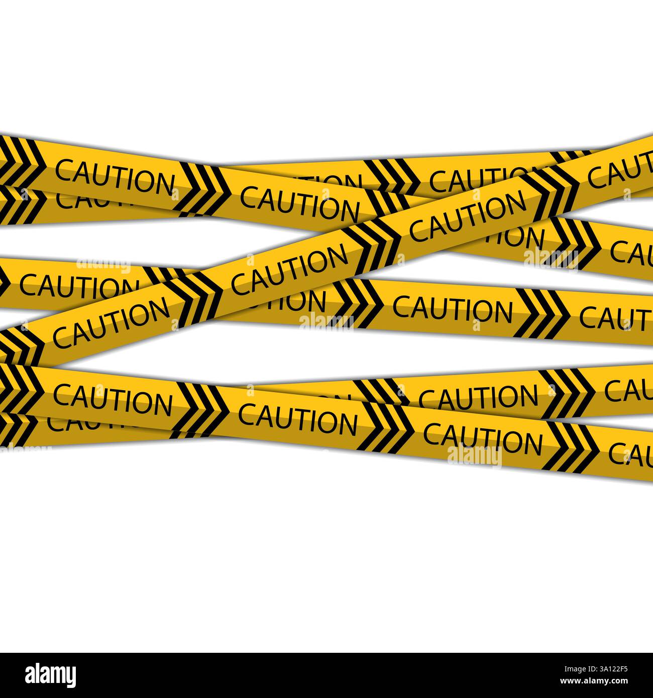 Vector Warning Tapes Set. Yellow and Black Danger Caution Sign. Striped ...