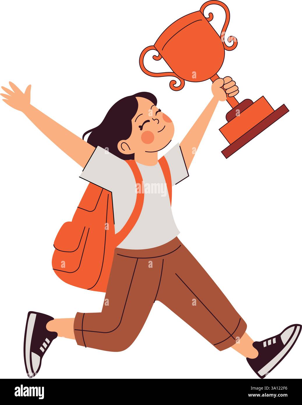 Best Student Holding Trophy Award Education Stock Vector Image & Art ...