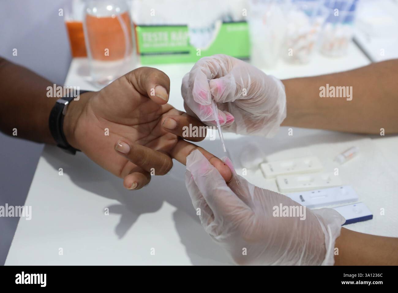 rapid test for disease detection salvador, bahia, brazil - march 1 ...