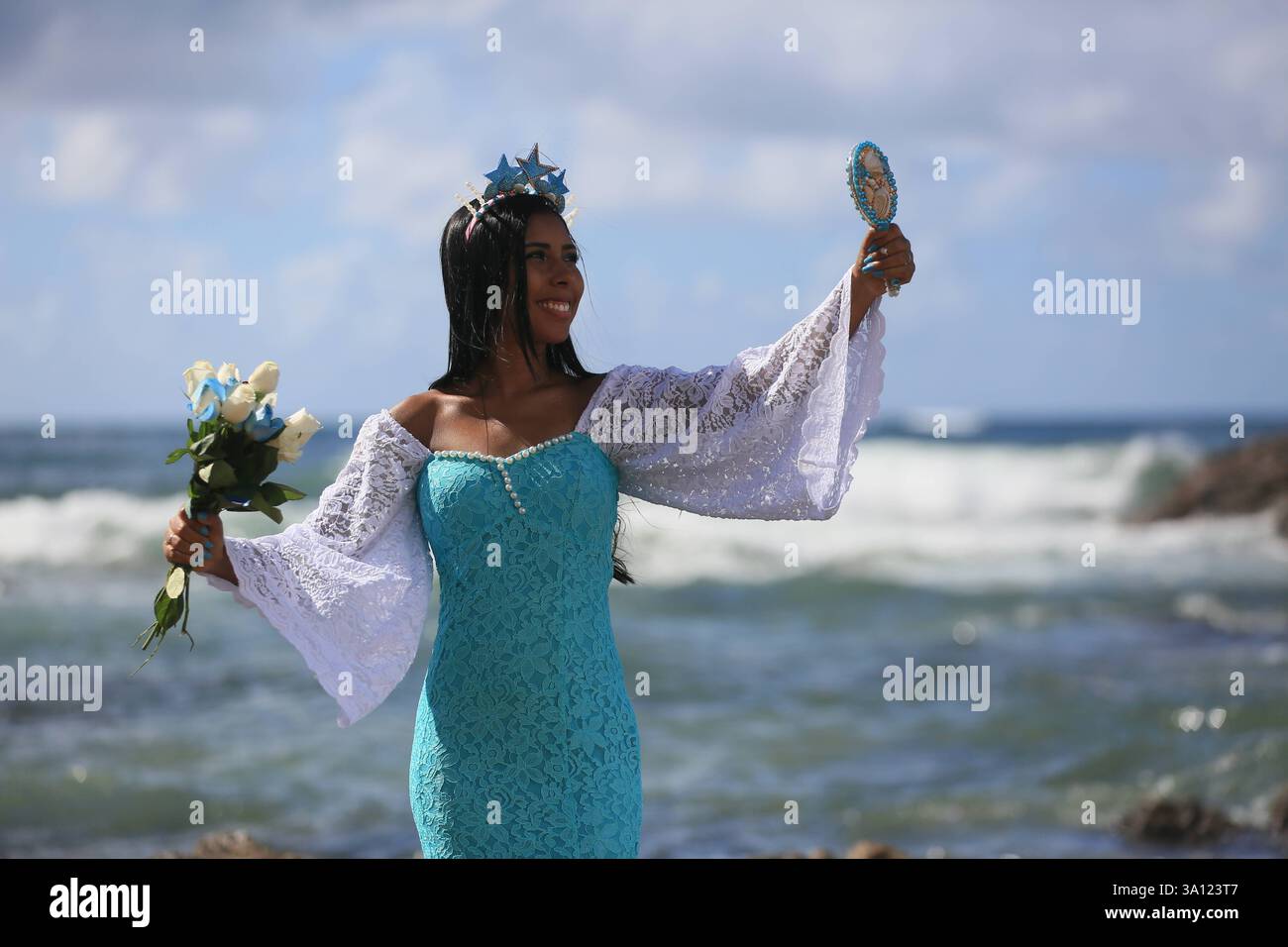 party in honor of yamanja in salvador salvador, bahia, brazil ...