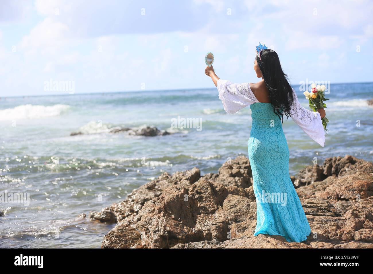 party in honor of yamanja in salvador salvador, bahia, brazil ...