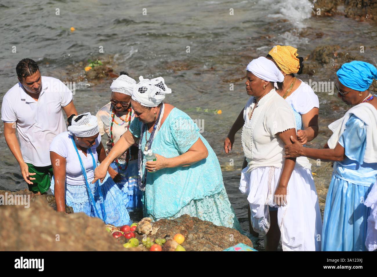 party in honor of yamanja in salvador salvador, bahia, brazil ...