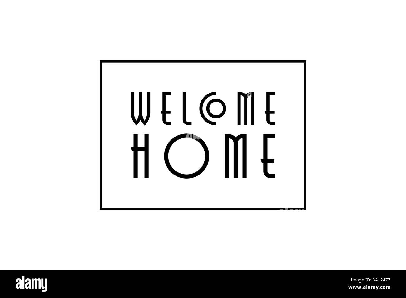 Welcome Home Sign Flat Vector Illustration Isolated on Transparent ...