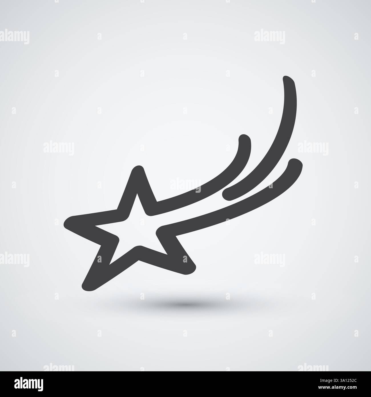 shooting star icon isolated design illustration Stock Vector Image ...