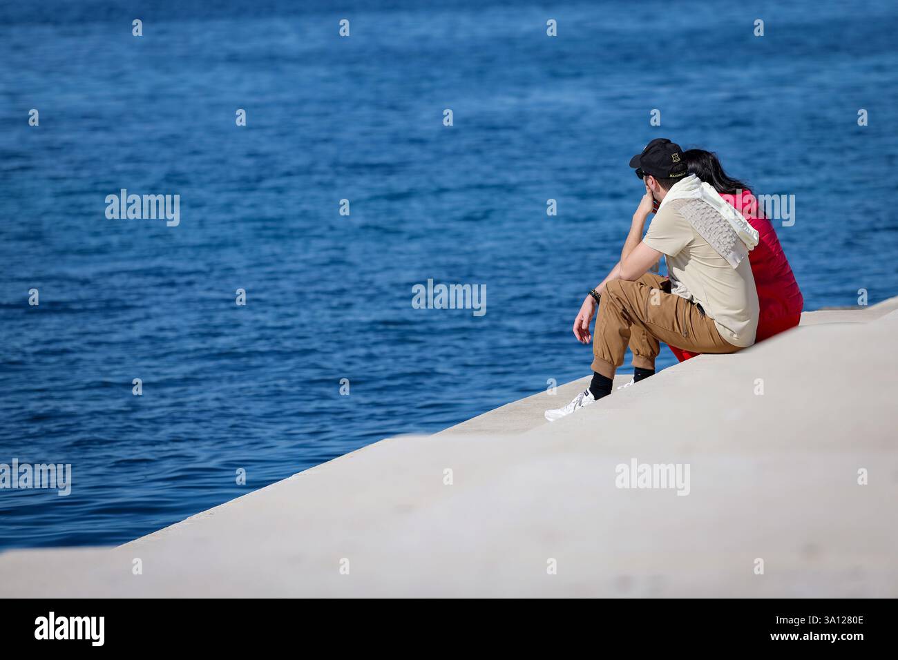 Zadar, Croatia. 06th Mar, 2025. People enjoy winter sunny day in Zadar ...