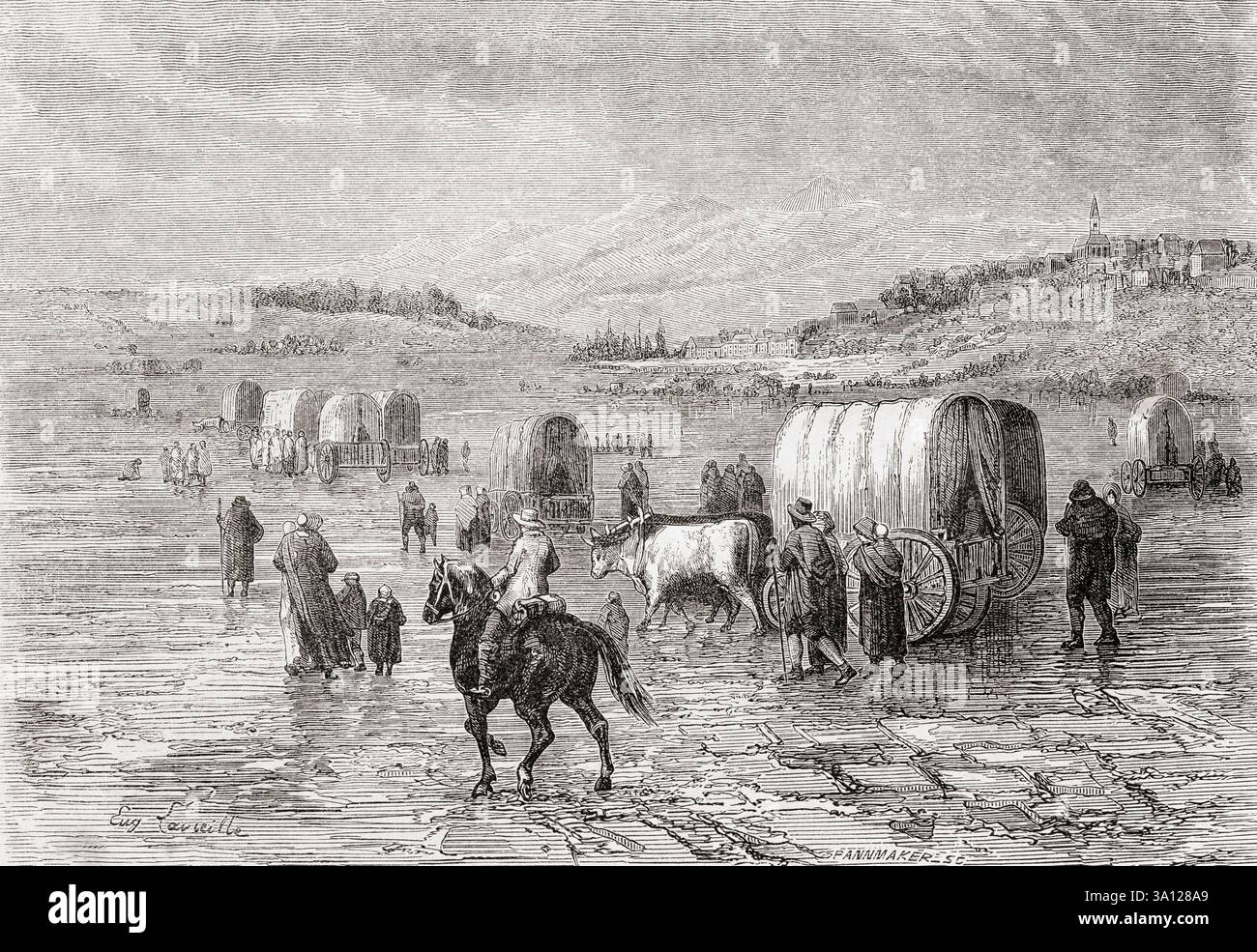 19th century covered wagon hi-res stock photography and images - Alamy