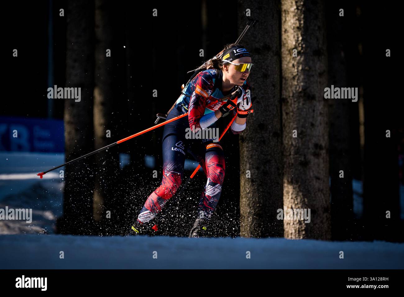 Anna Andexer from Austria trains before the IBU World Cup Biathlon 2025 ...