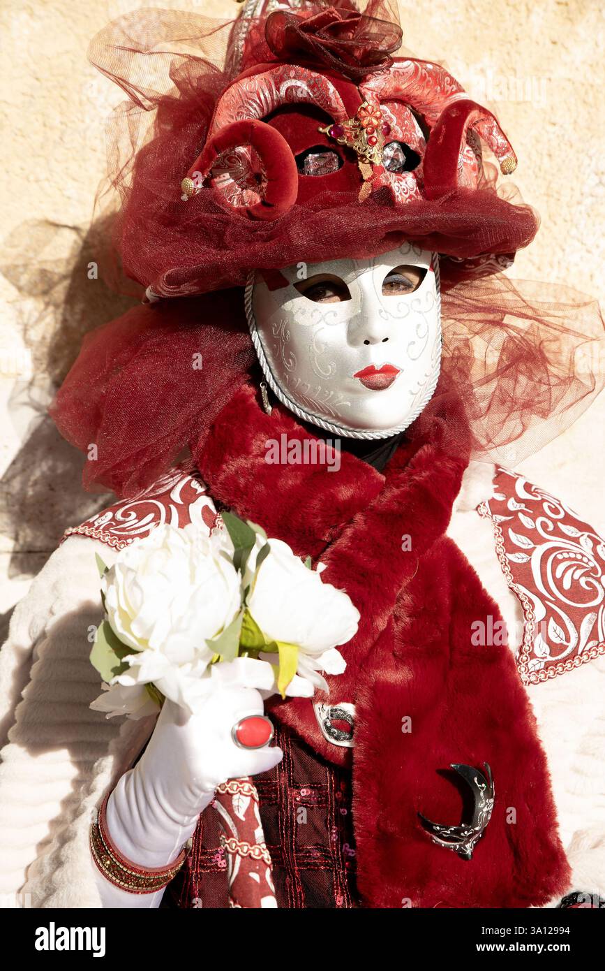 Venice, Venice, Italy, March 04, 2025, Typical Venetian masks at the ...