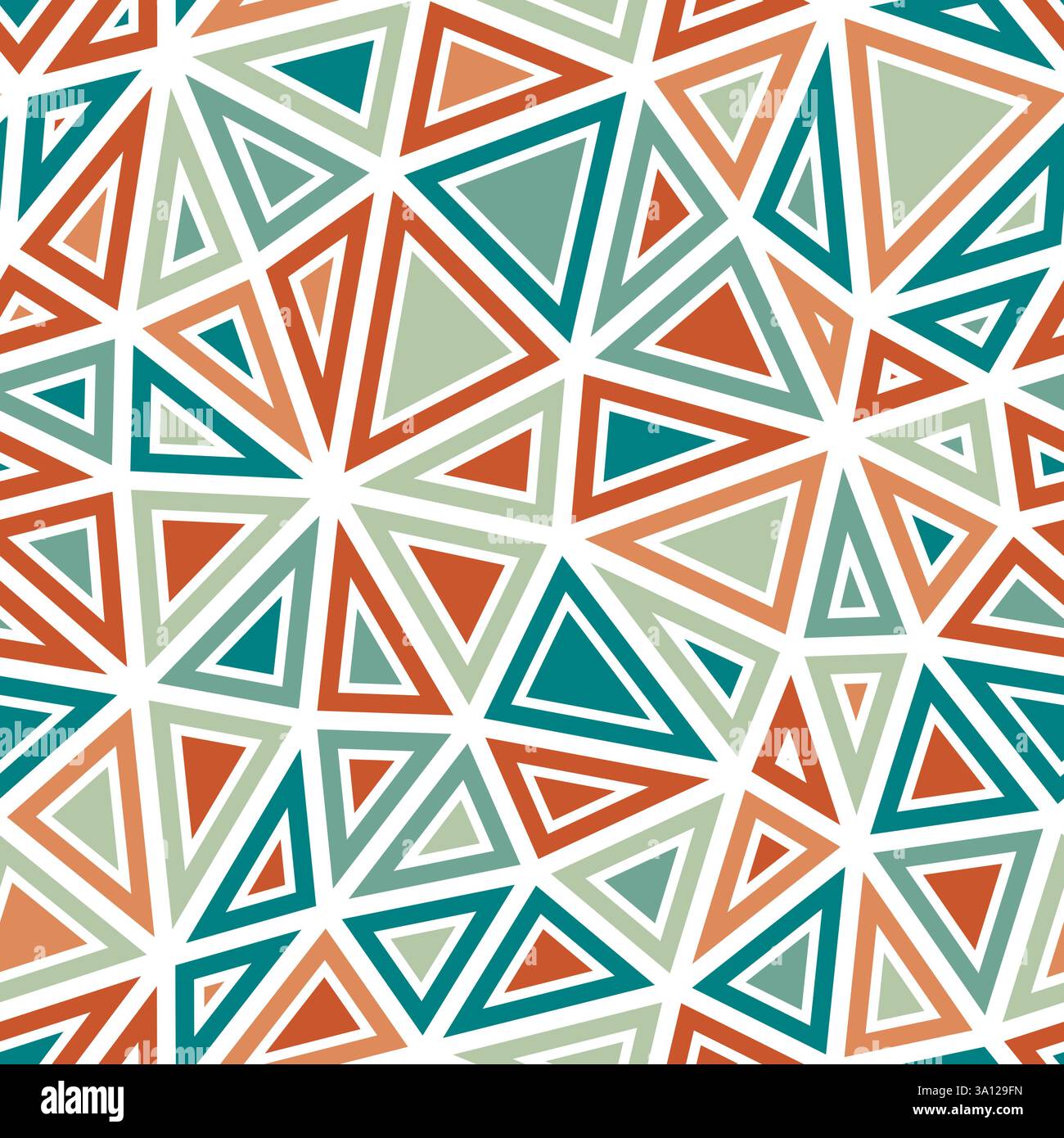 Triangles background design. Medium triangles size. Solid shapes in frames. Multicolored style ...