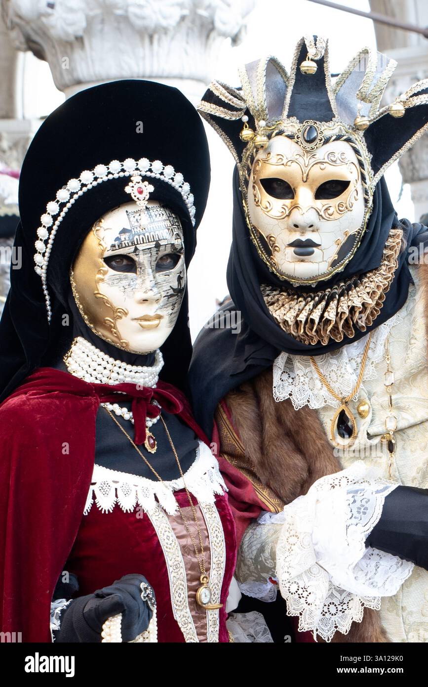 Venice, Venice, Italy, March 04, 2025, Typical Venetian masks at the ...